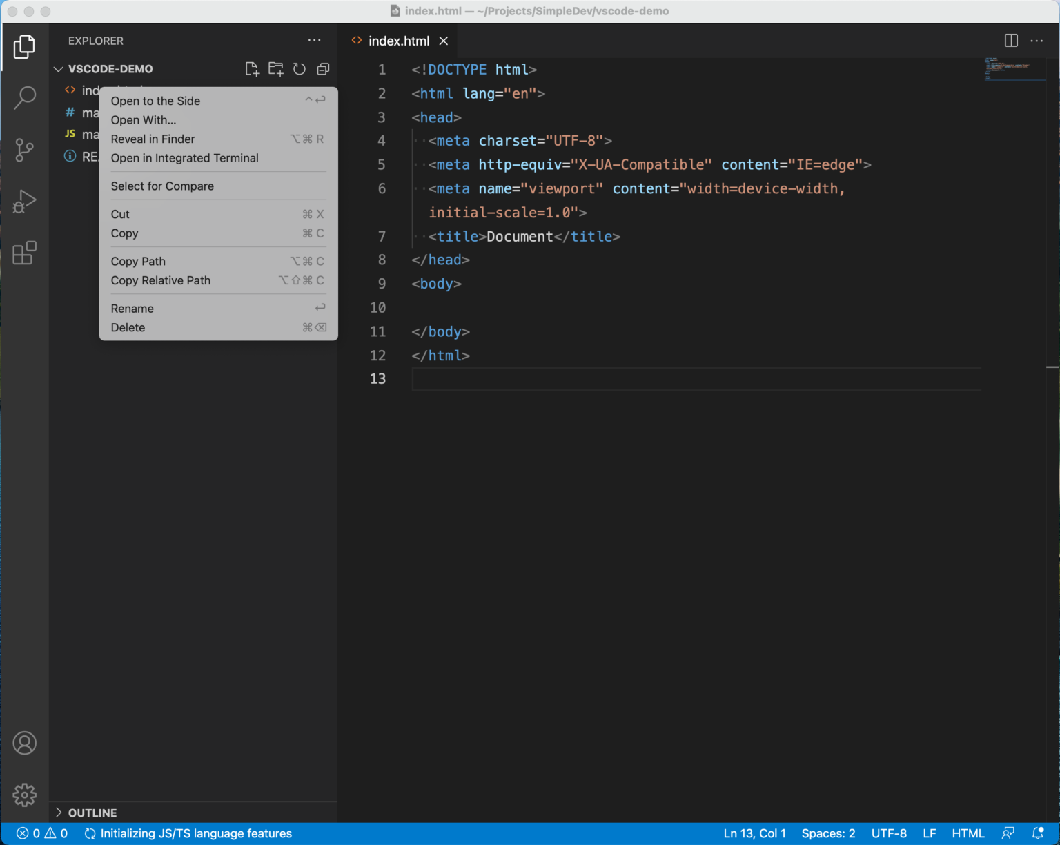 Creating and modifying files and folders - VS Code - Simple Dev Creating and modifying files and folders - VS Code - Simple Dev